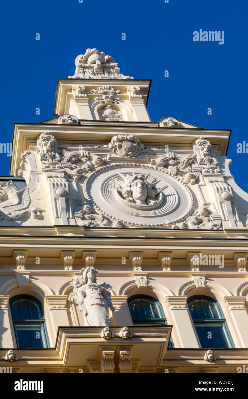 Art Nouveau Architecture on Albert Street, Riga, Latvia, Northern ...