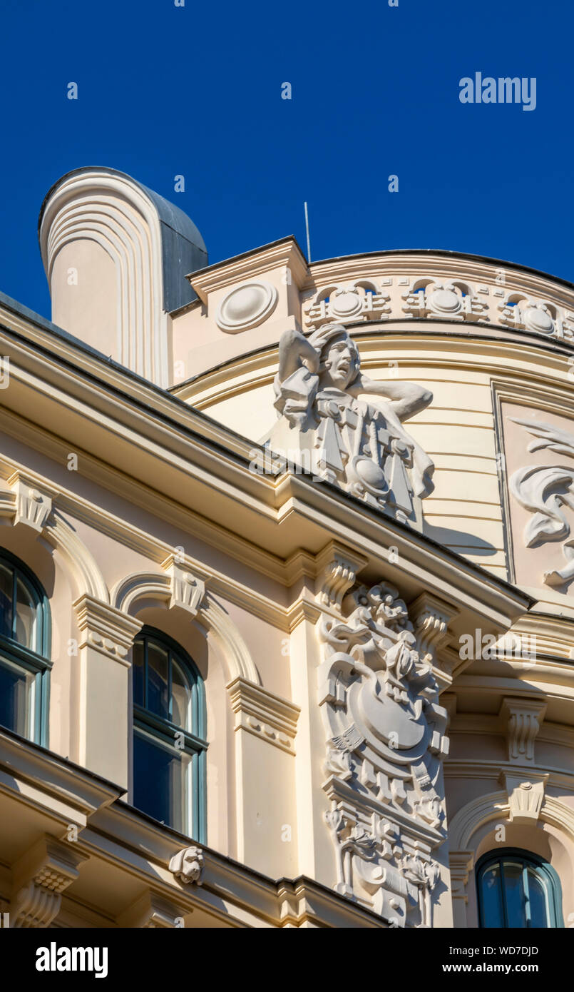 Art Nouveau Architecture on Albert Street, Riga, Latvia, Northern ...