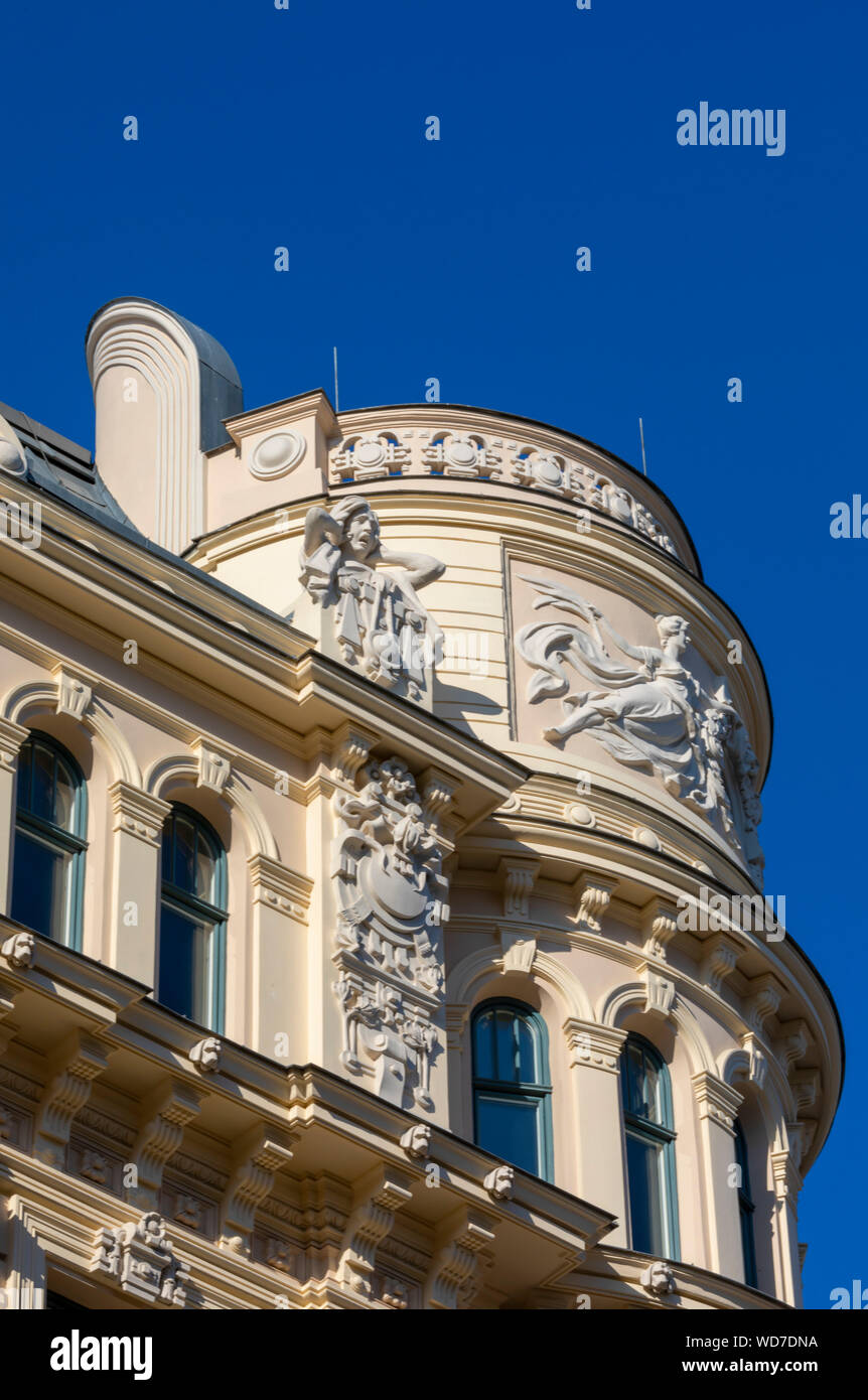 Art Nouveau Architecture on Albert Street, Riga, Latvia, Northern ...