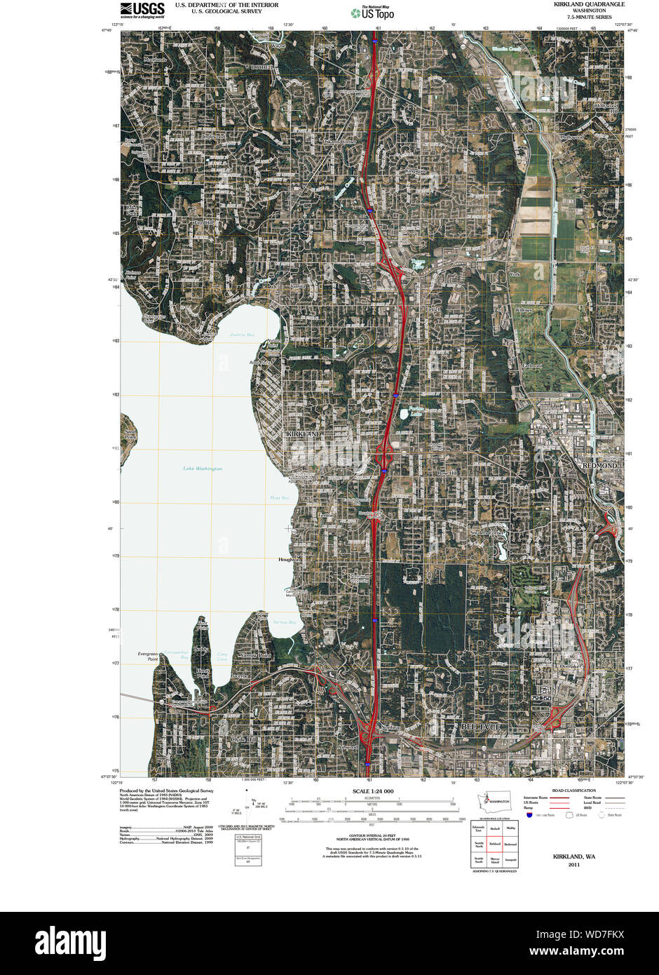 Map of kirkland washington Cut Out Stock Images & Pictures - Alamy