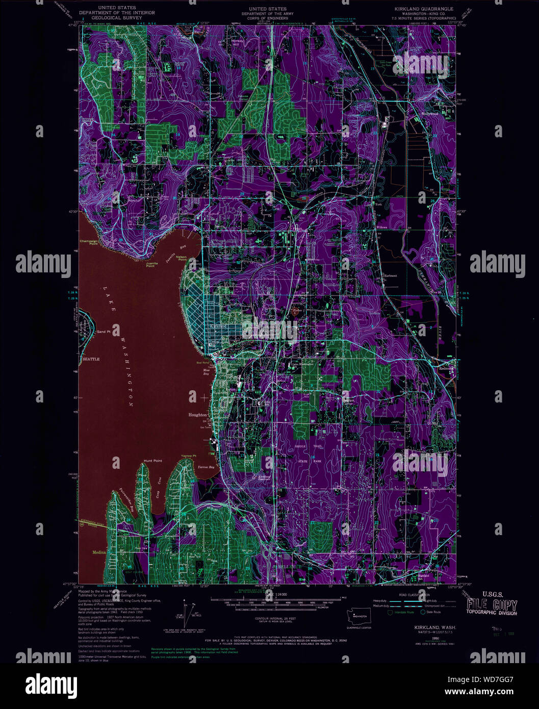 Map of kirkland washington hi-res stock photography and images - Alamy