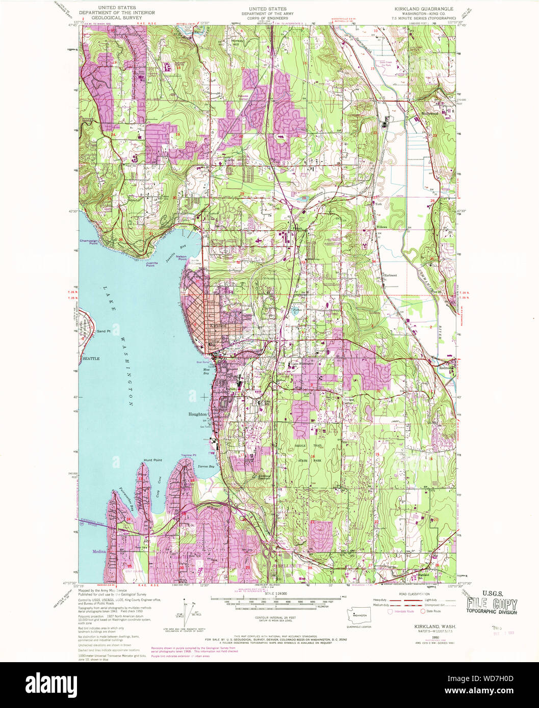 Kirkland washington map hi-res stock photography and images - Alamy