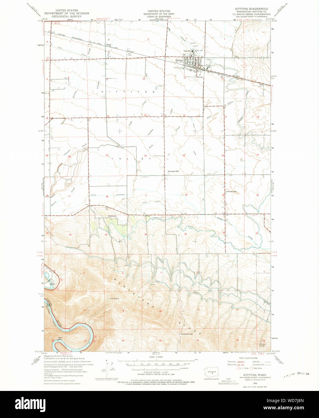 Kittitas map hi-res stock photography and images - Alamy