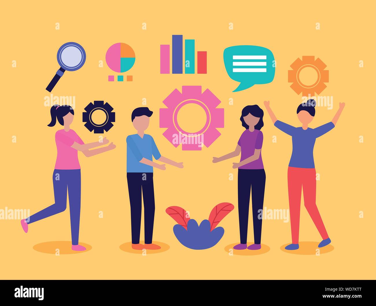 people teamwork flat design image Stock Vector Image & Art - Alamy