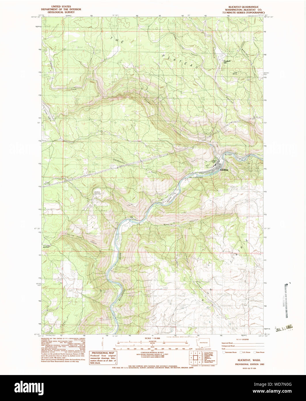 Klickitat map Cut Out Stock Images & Pictures - Alamy