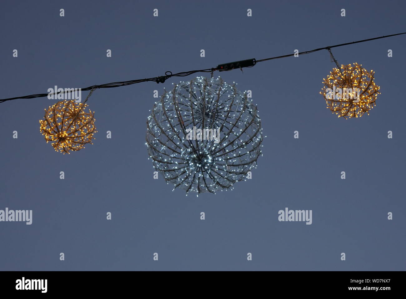 Hanging fairy lights hi-res stock photography and images - Alamy