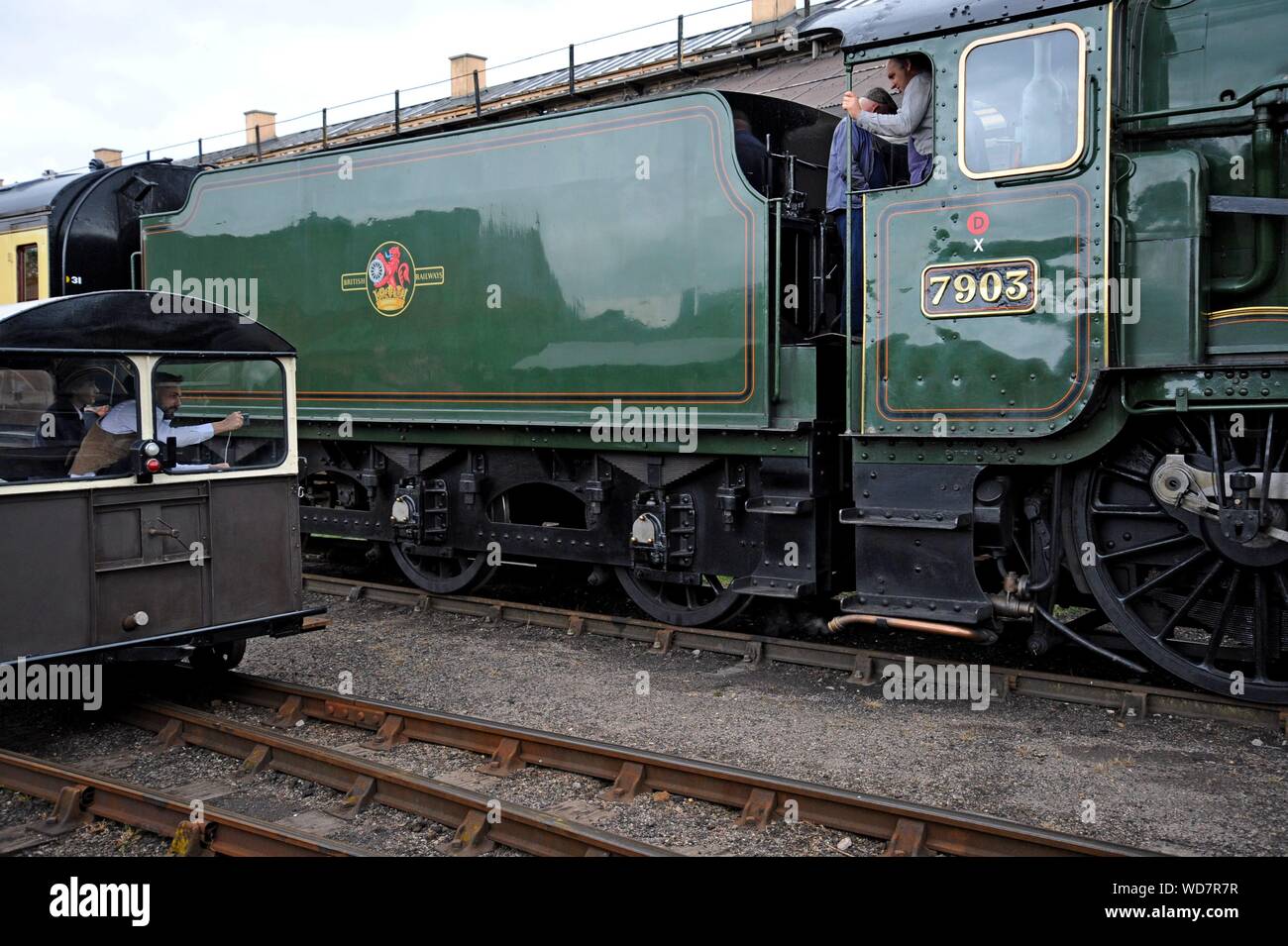 Presenter and broadcaster Mr Timm Dunn films Ex Great Western Railway ...