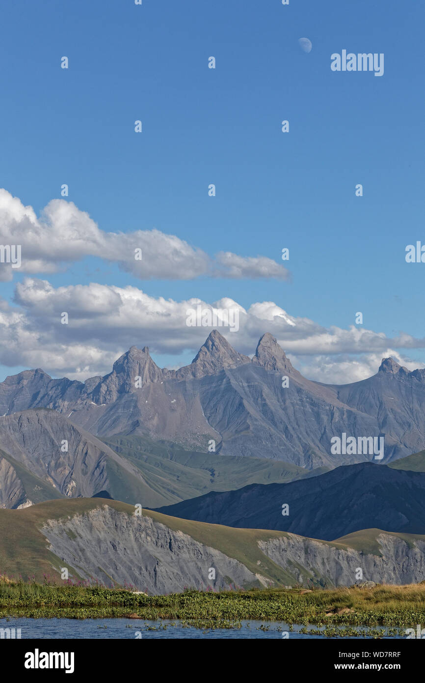 Famous peaks of Aiguilles d'Arves in french Alps Stock Photo - Alamy