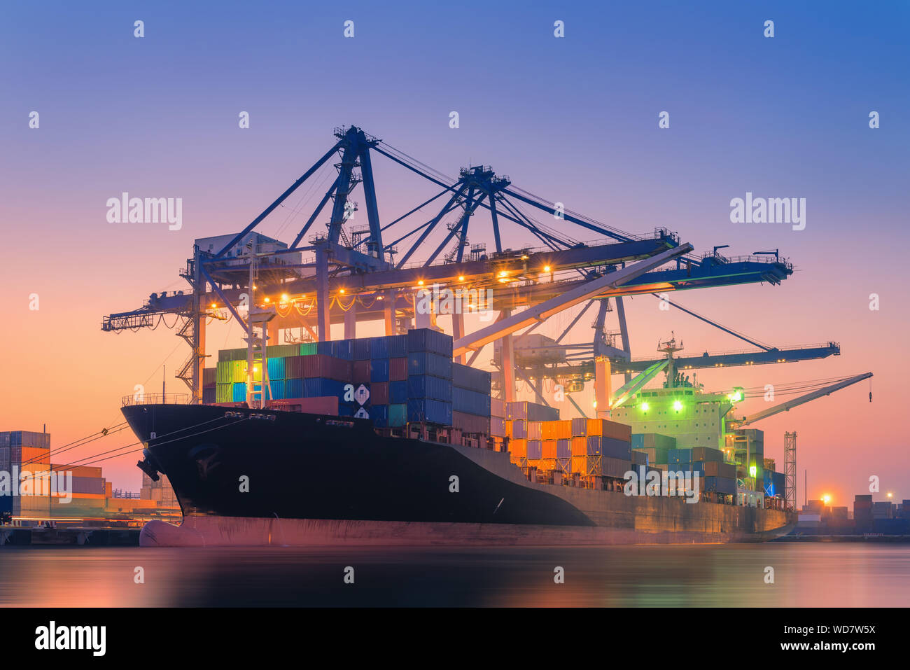 Transportation Industry and Shipping Logistics Loading Dock Port ...