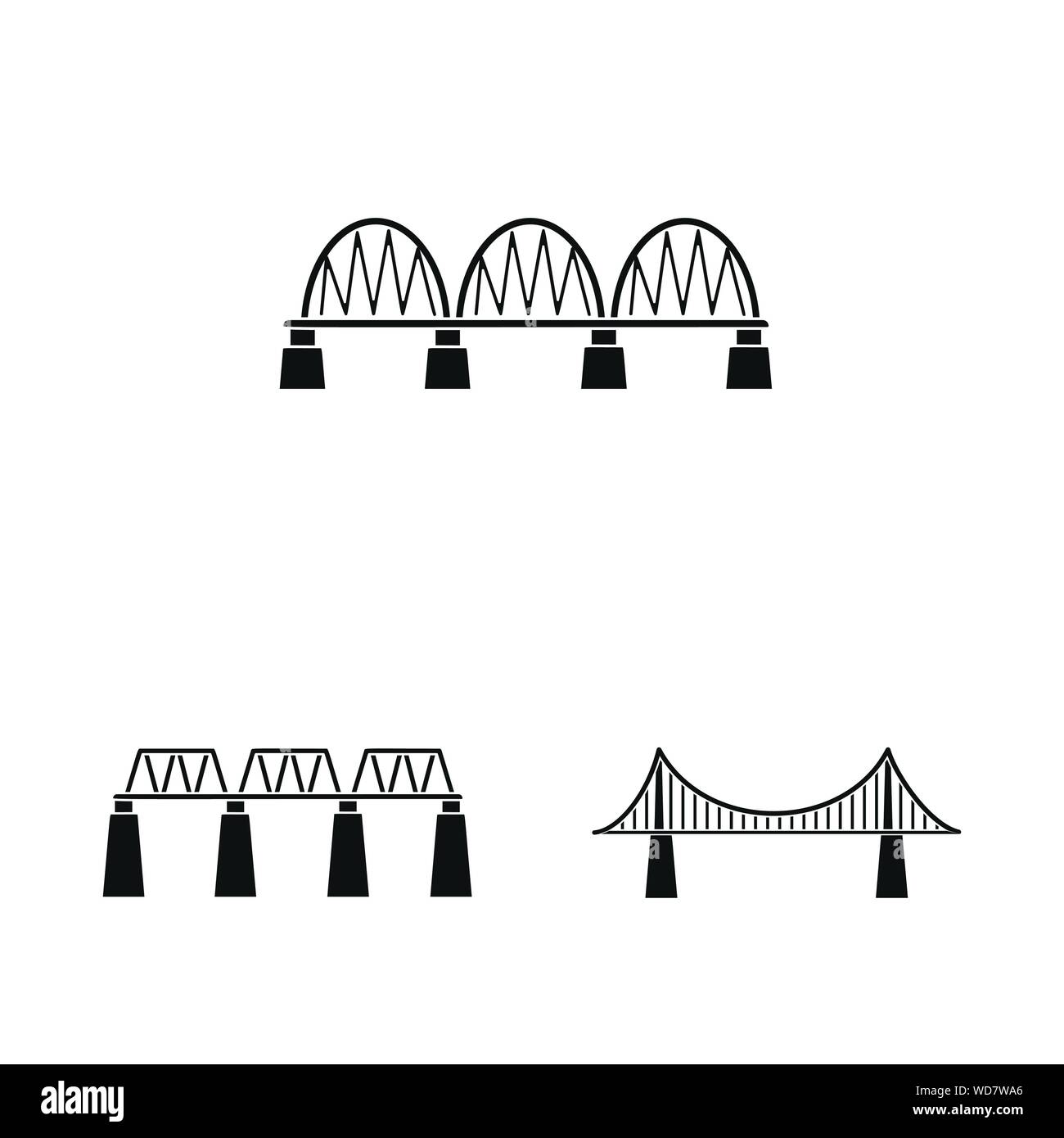 Vector design of construct and side sign. Set of construct and bridge ...