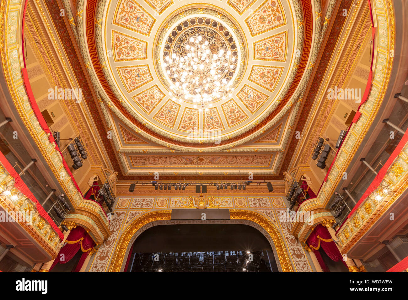 The Great Hall of the Latvian National Opera House, Riga, Latvia ...