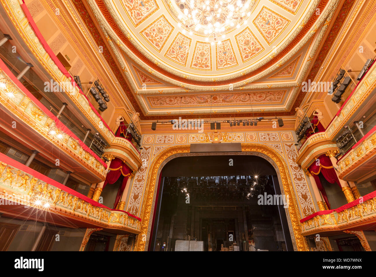 The Great Hall of the Latvian National Opera House, Riga, Latvia ...