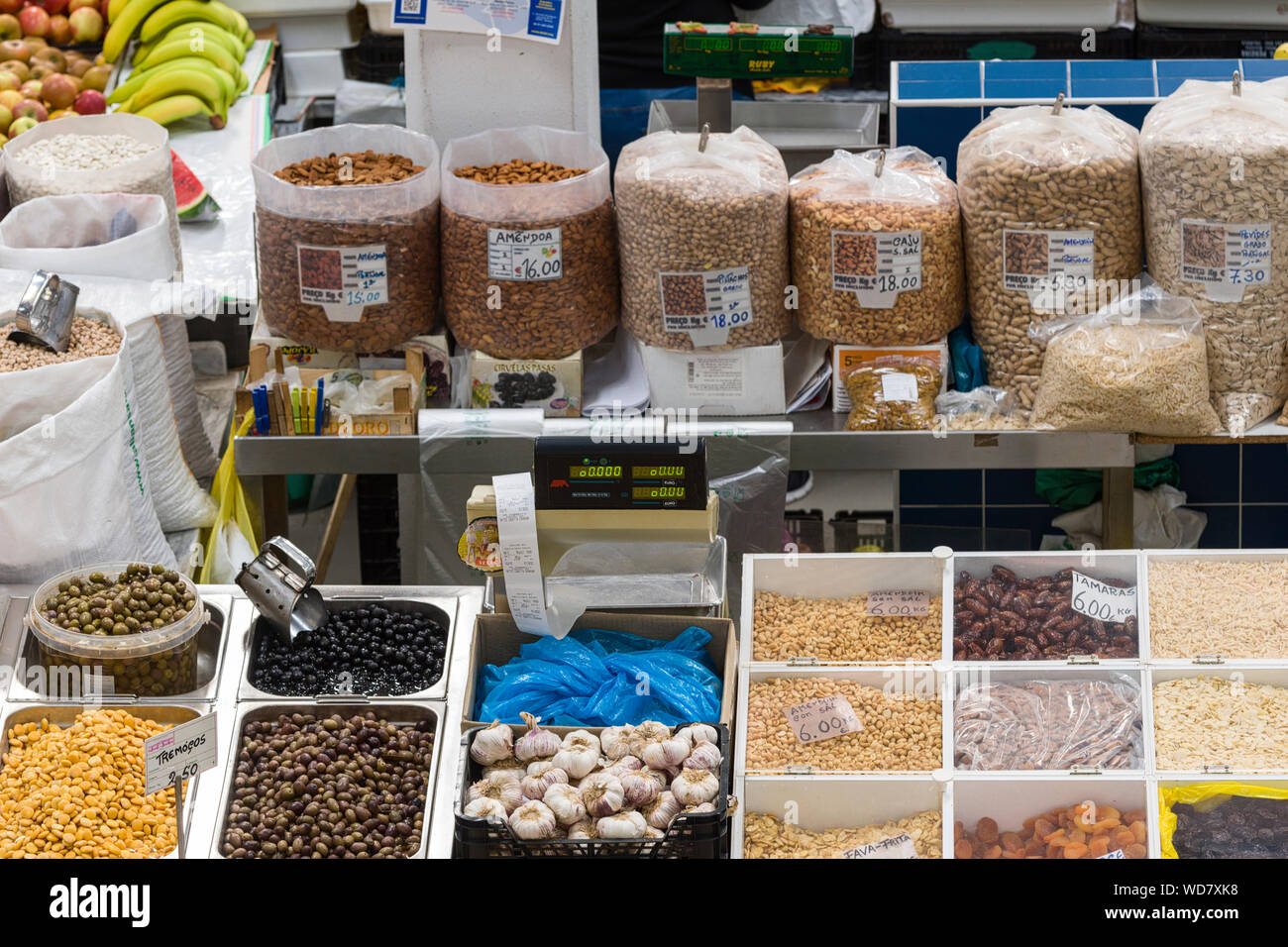 Livramento food market in Setubal town, Portugal Stock Photo - Alamy