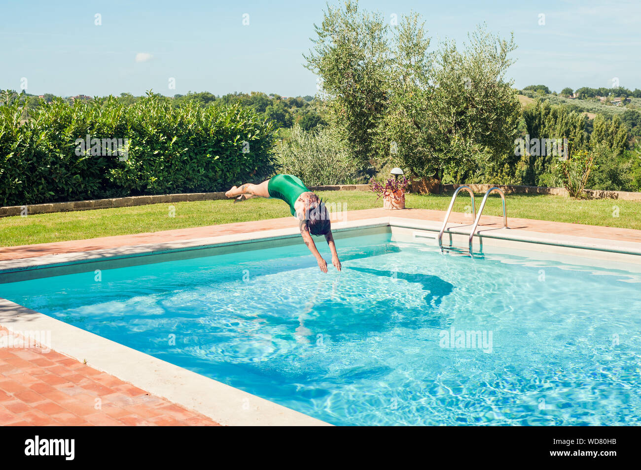 Diving Into A Pool