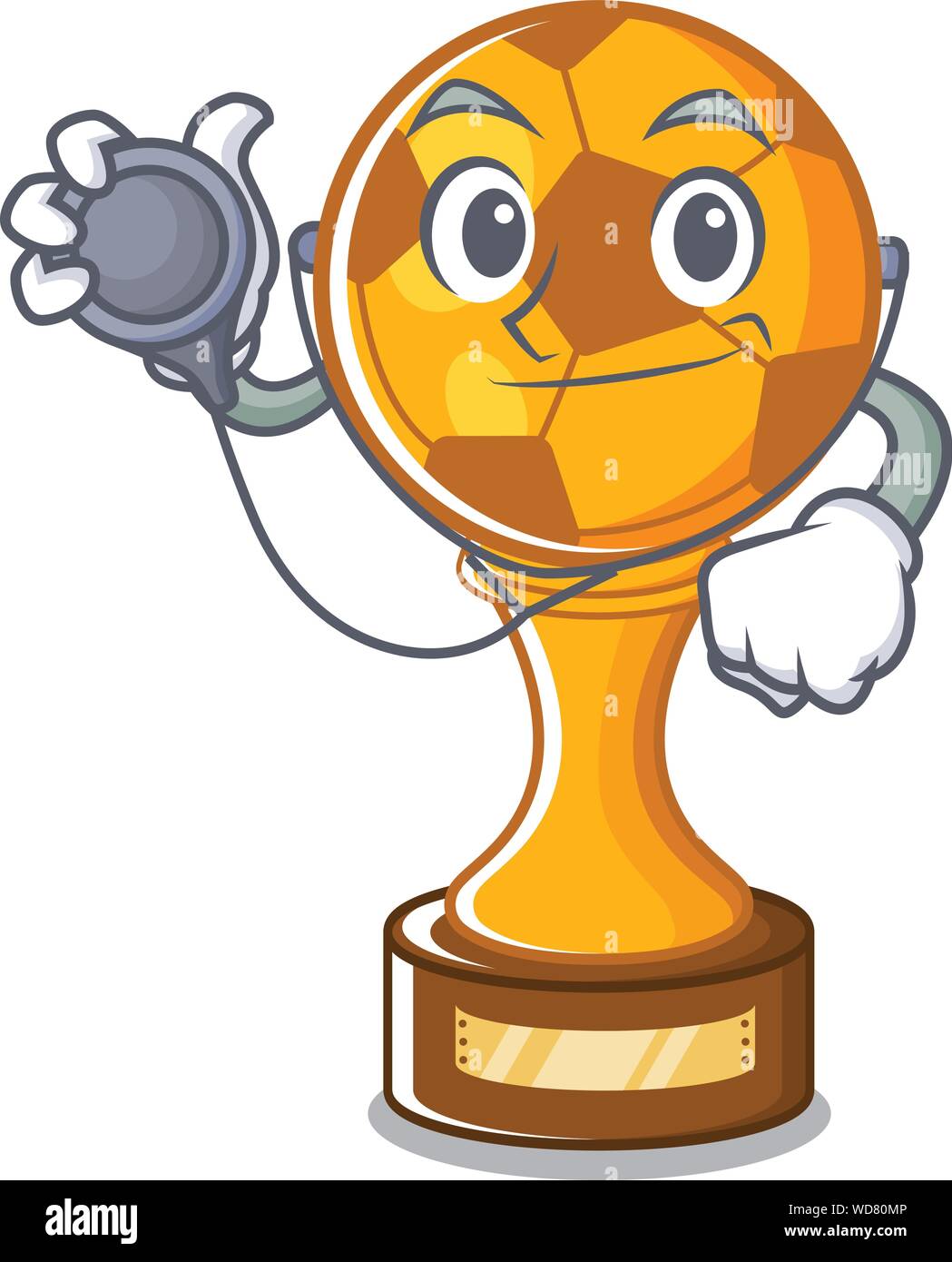 Doctor soccer trophy isolated with the cartoon Stock Vector Image & Art ...