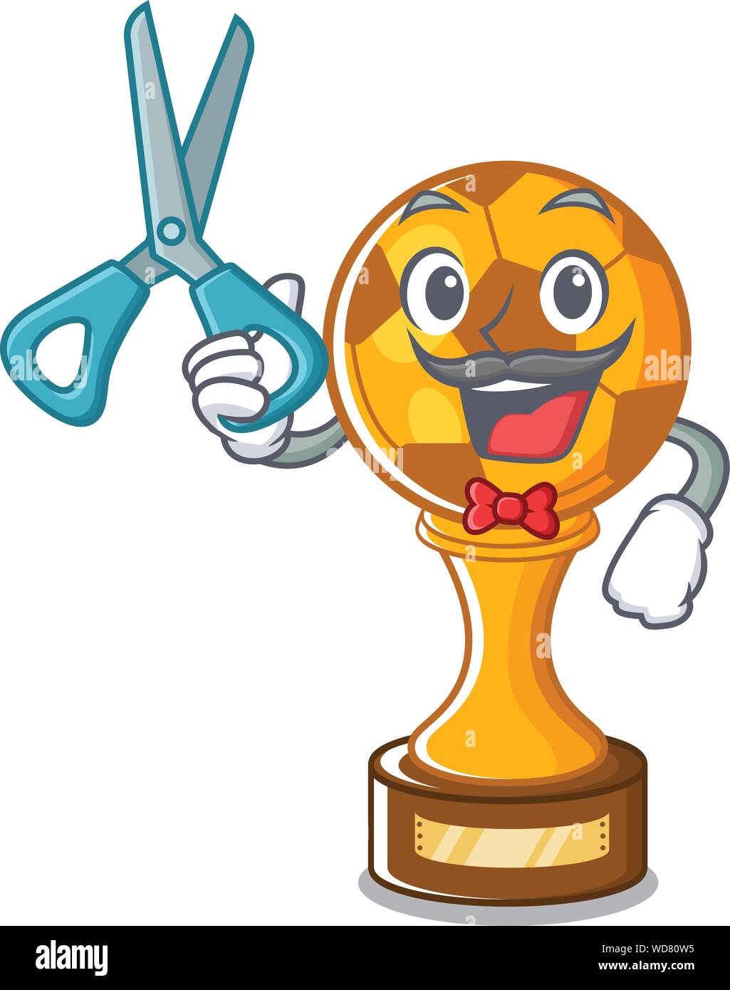 Barber soccer trophy isolated with the cartoon Stock Vector Image & Art ...