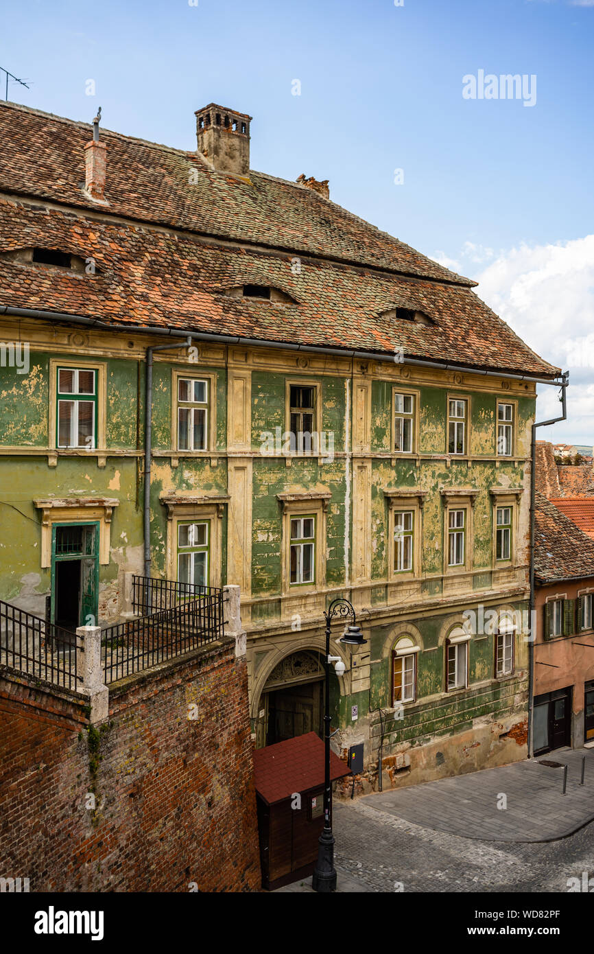 Medieval house with old stone walls and old paint Stock Photo - Alamy