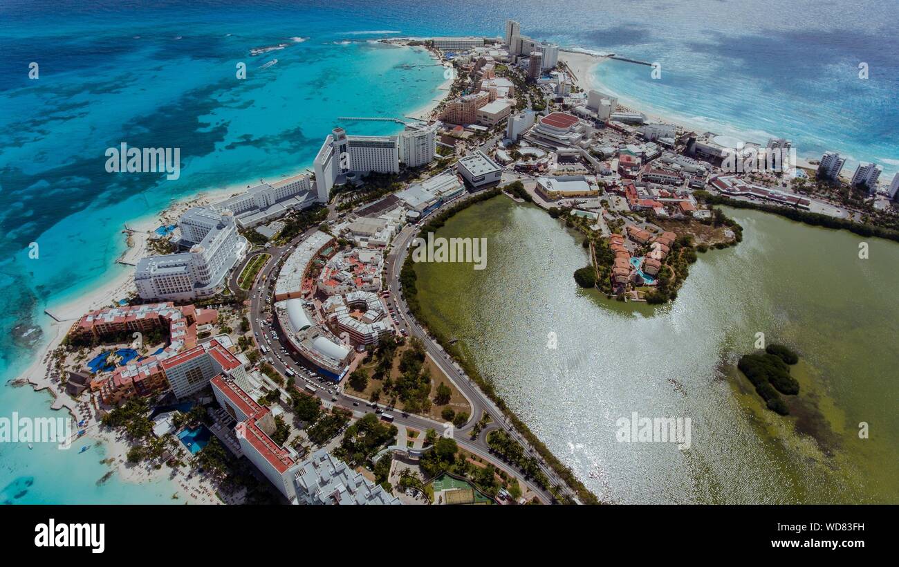 Cancun city mexico aerial hi-res stock photography and images - Alamy