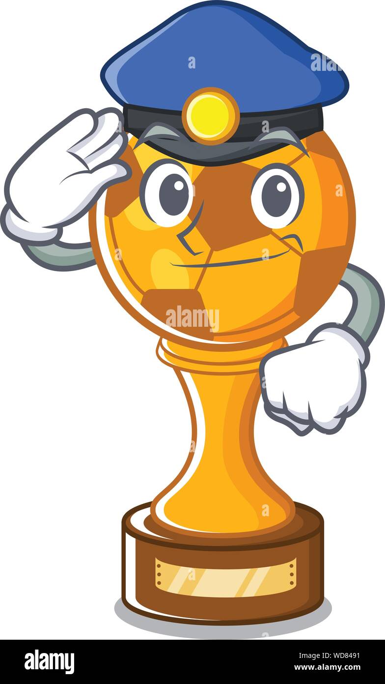 Police soccer trophy isolated with the cartoon Stock Vector Image & Art ...