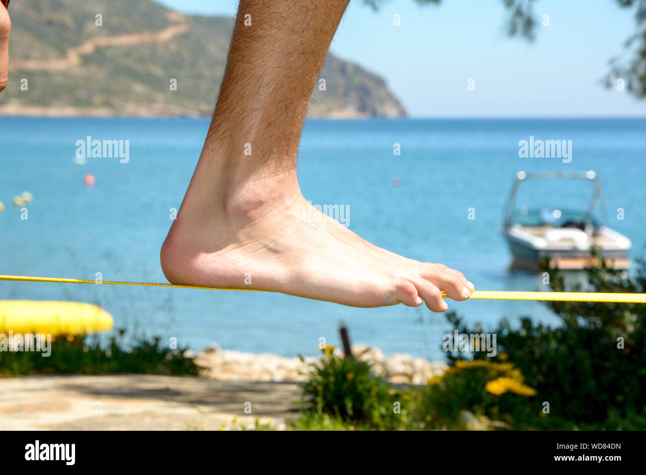 Slacklining High Resolution Stock Photography and Images - Alamy