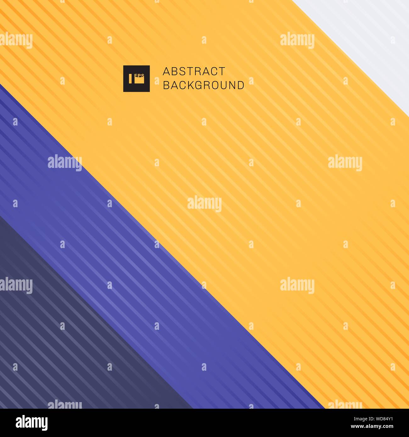 Abstract striped lines diagonal pattern on yellow, purple colors ...