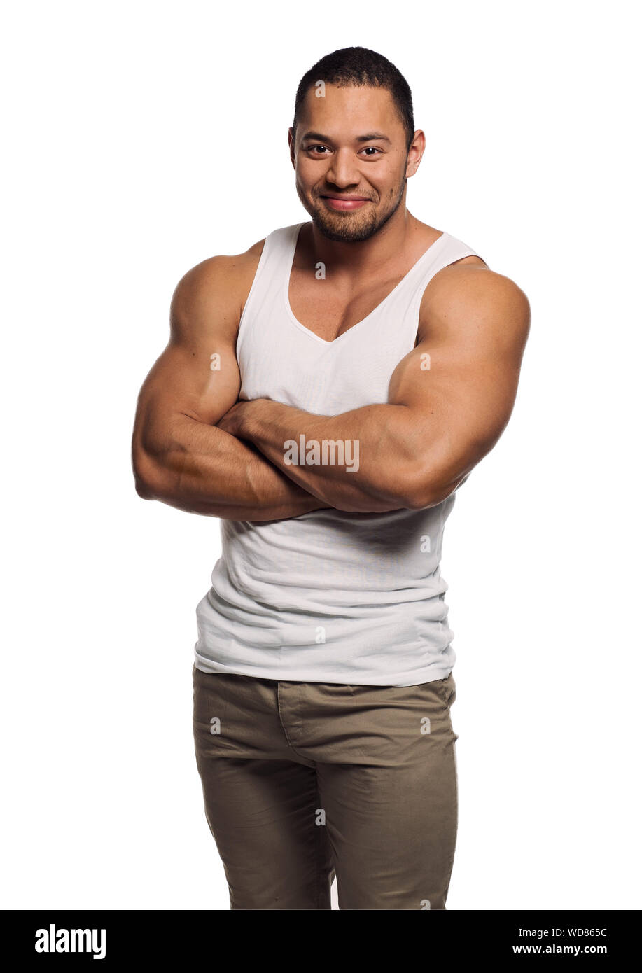 Muscular Man Crossed Arms High Resolution Stock Photography and Images ...