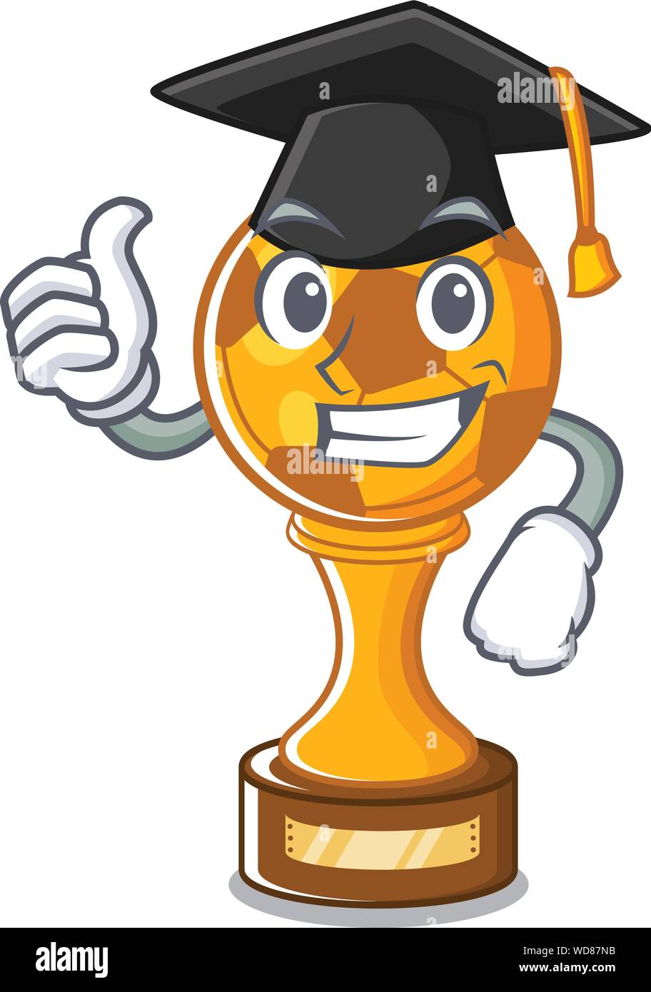 Graduation soccer trophy with the mascot shape Stock Vector Image & Art ...