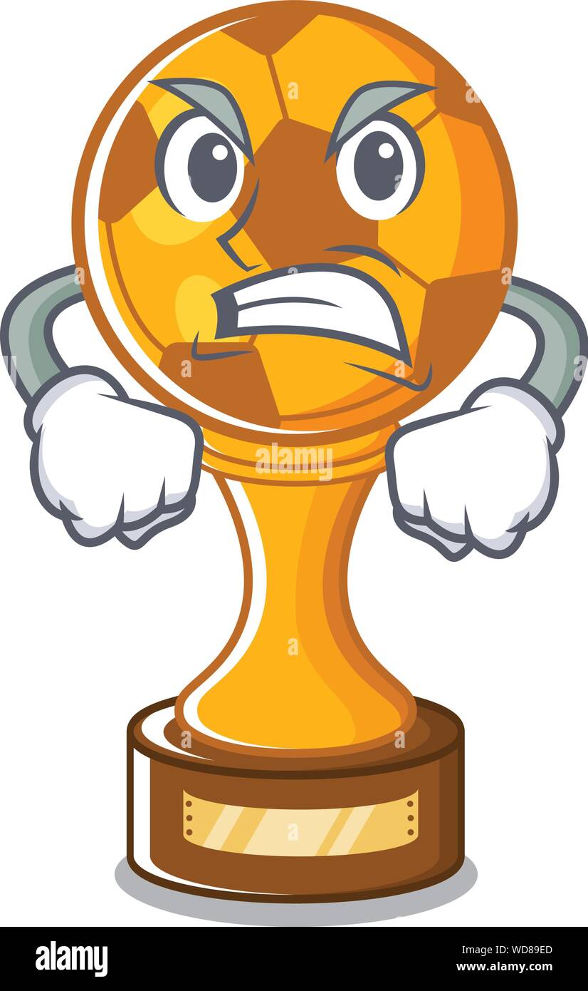 Angry soccer trophy in the cartoon drawer Stock Vector Image & Art - Alamy