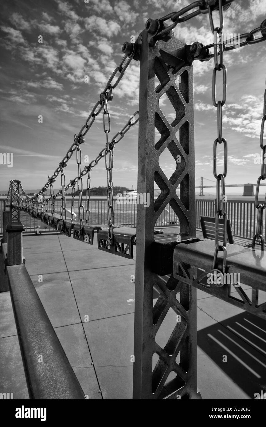 Cable supported bridge Black and White Stock Photos & Images - Alamy