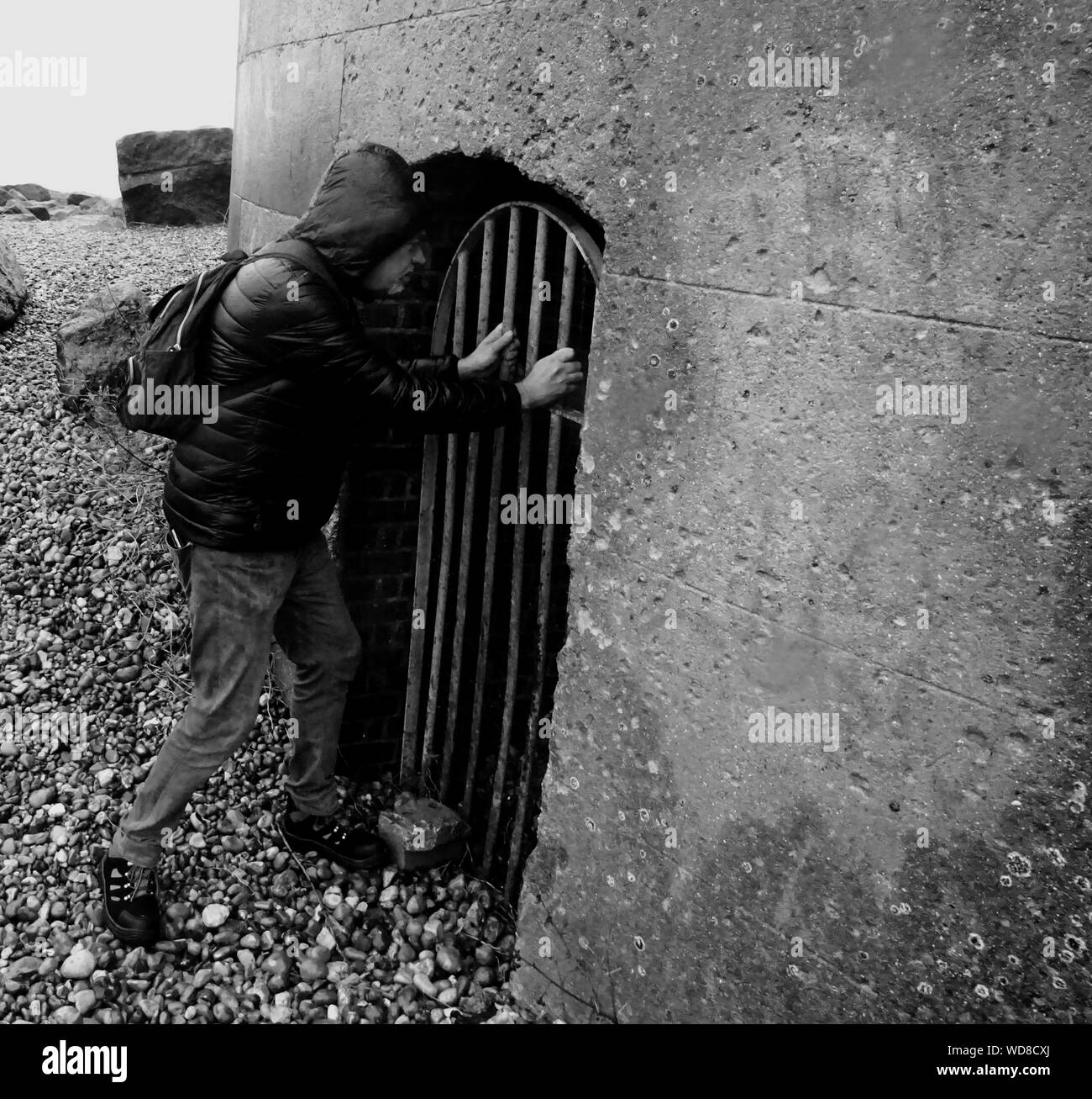 Person entering gate hi-res stock photography and images - Alamy