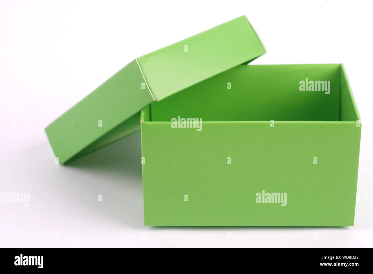 Green cardboard box Stock Photo - Alamy