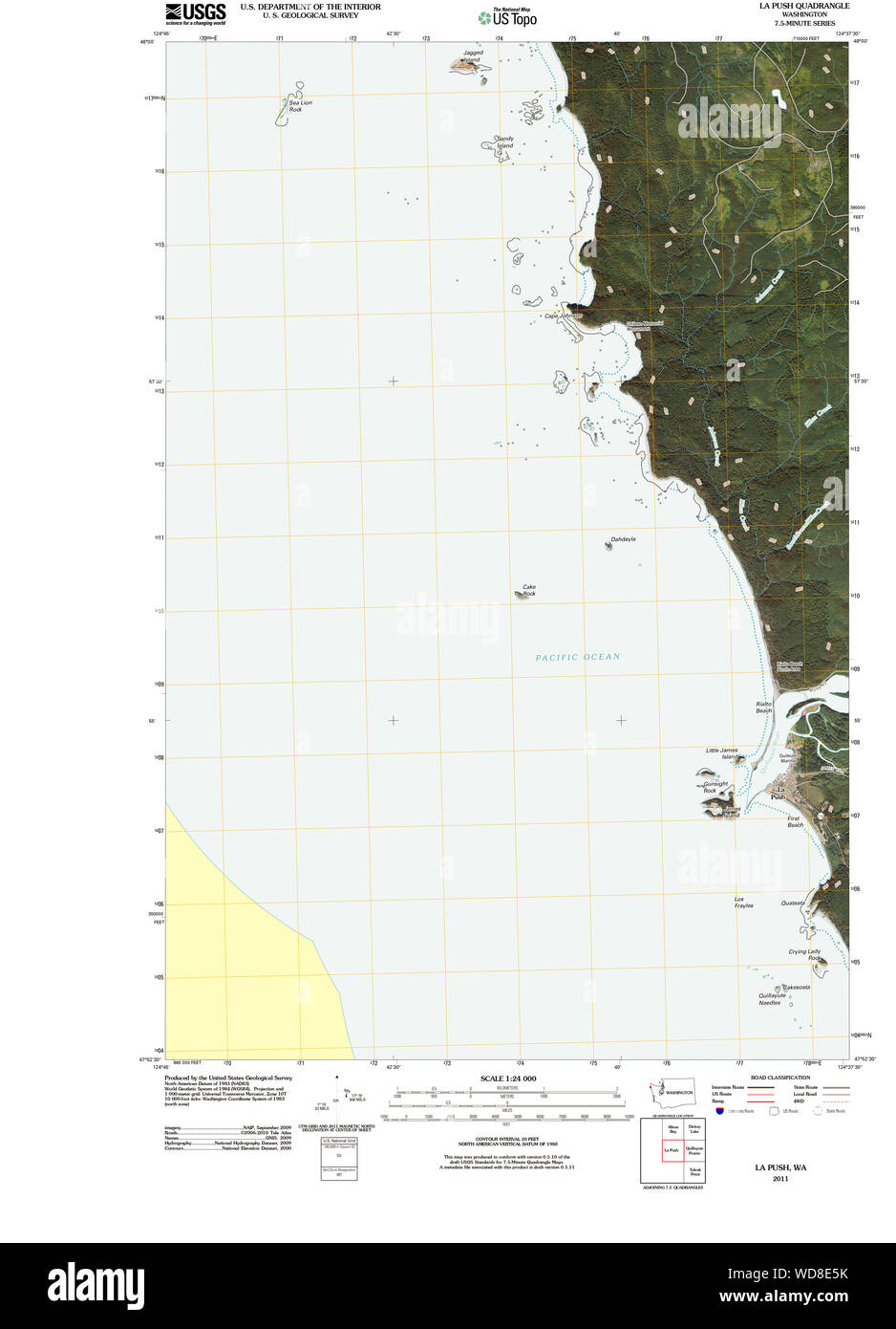 La push washington state map hi-res stock photography and images - Alamy