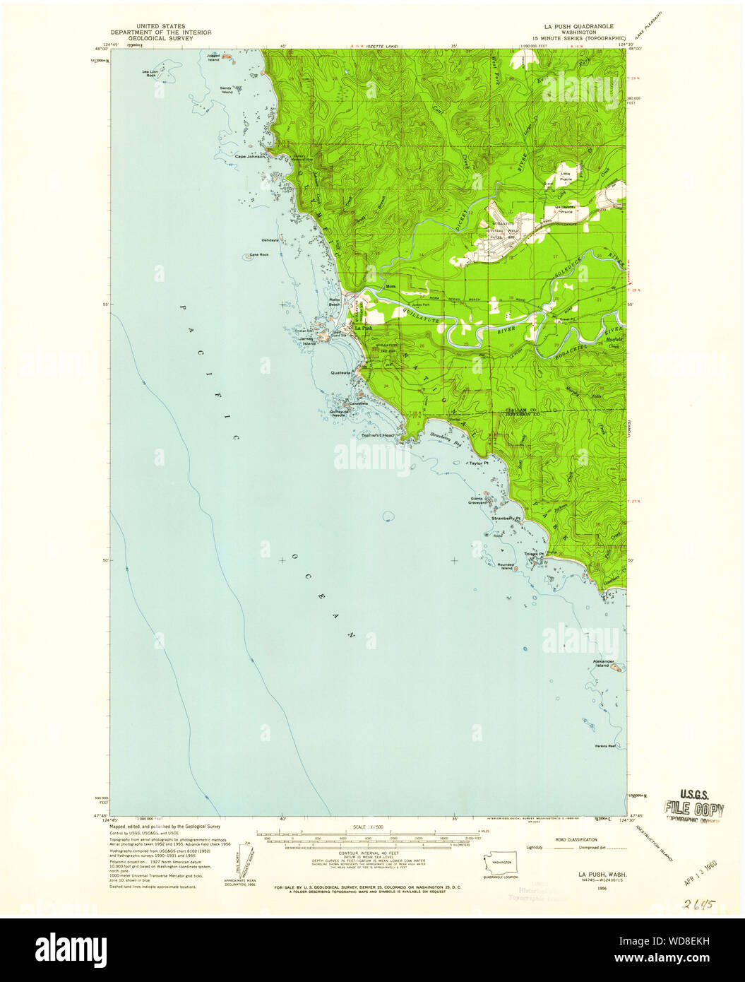 La push washington state map hi-res stock photography and images - Alamy