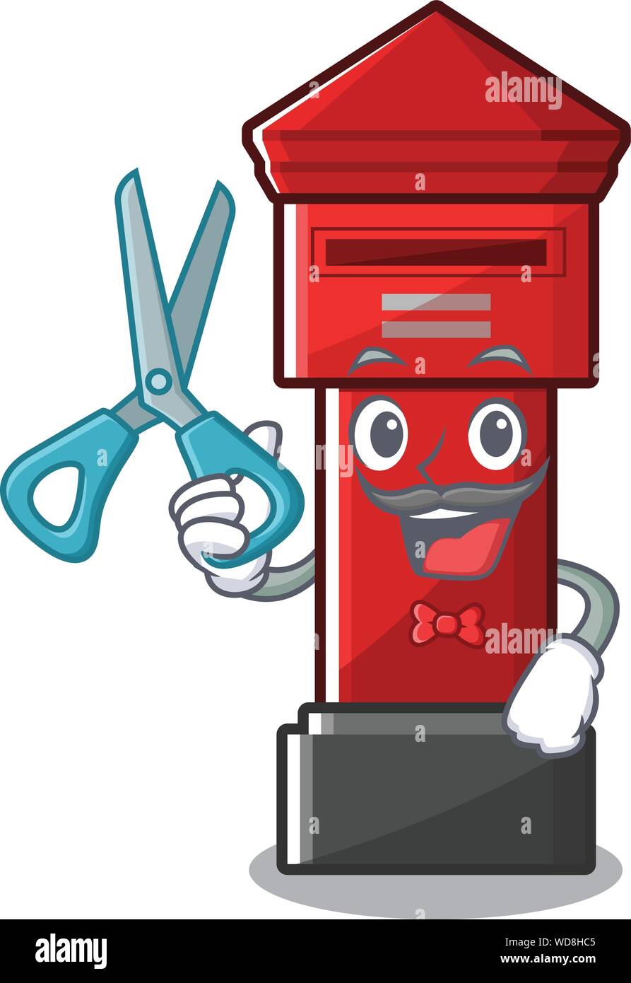 Barber pillar box isolated with the cartoon Stock Vector Image & Art ...