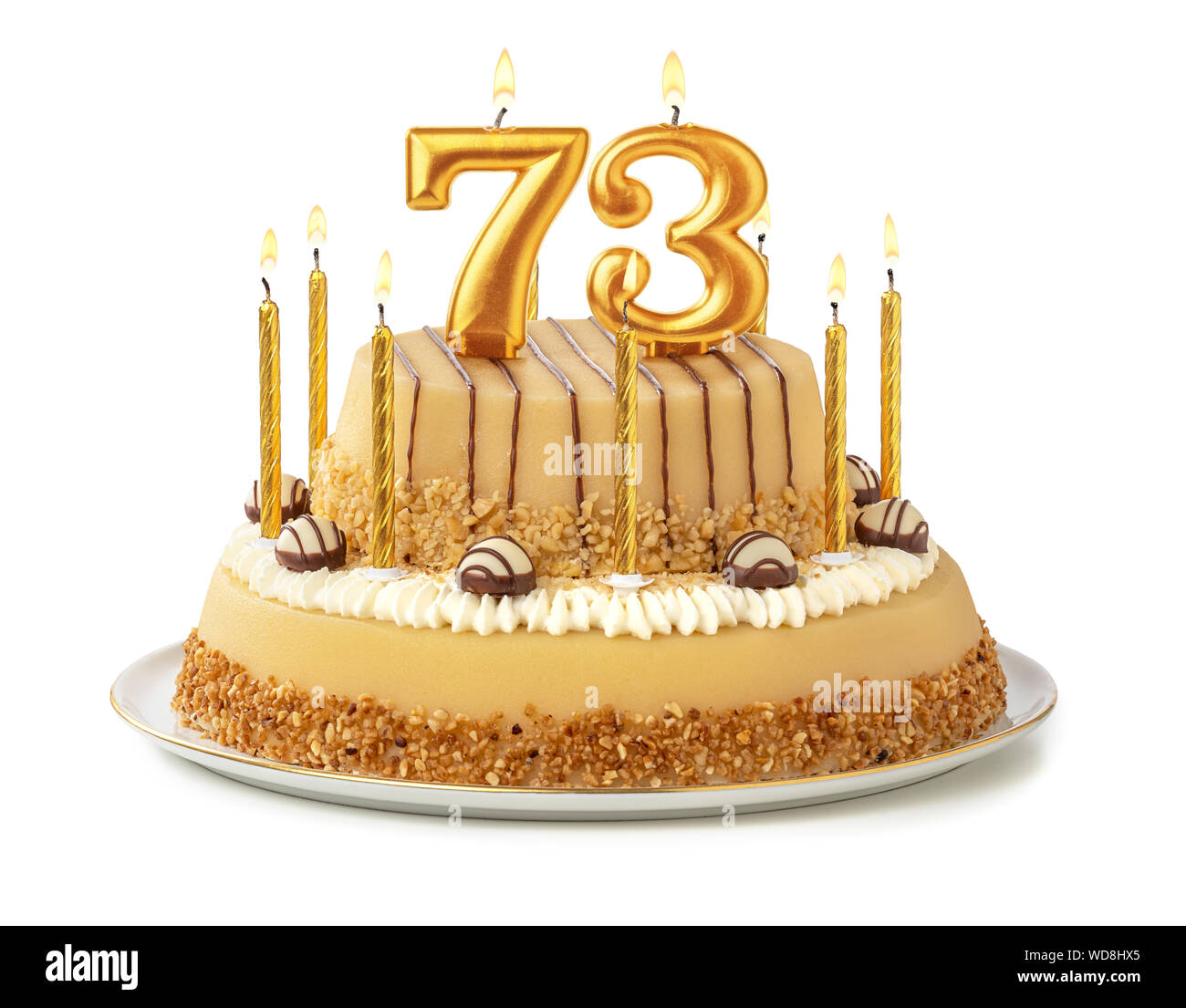 Birthday number 73 golden hi-res stock photography and images - Alamy