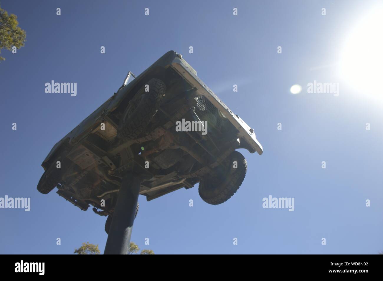 Land Rover on a stick, Keith South Australia Stock Photo - Alamy