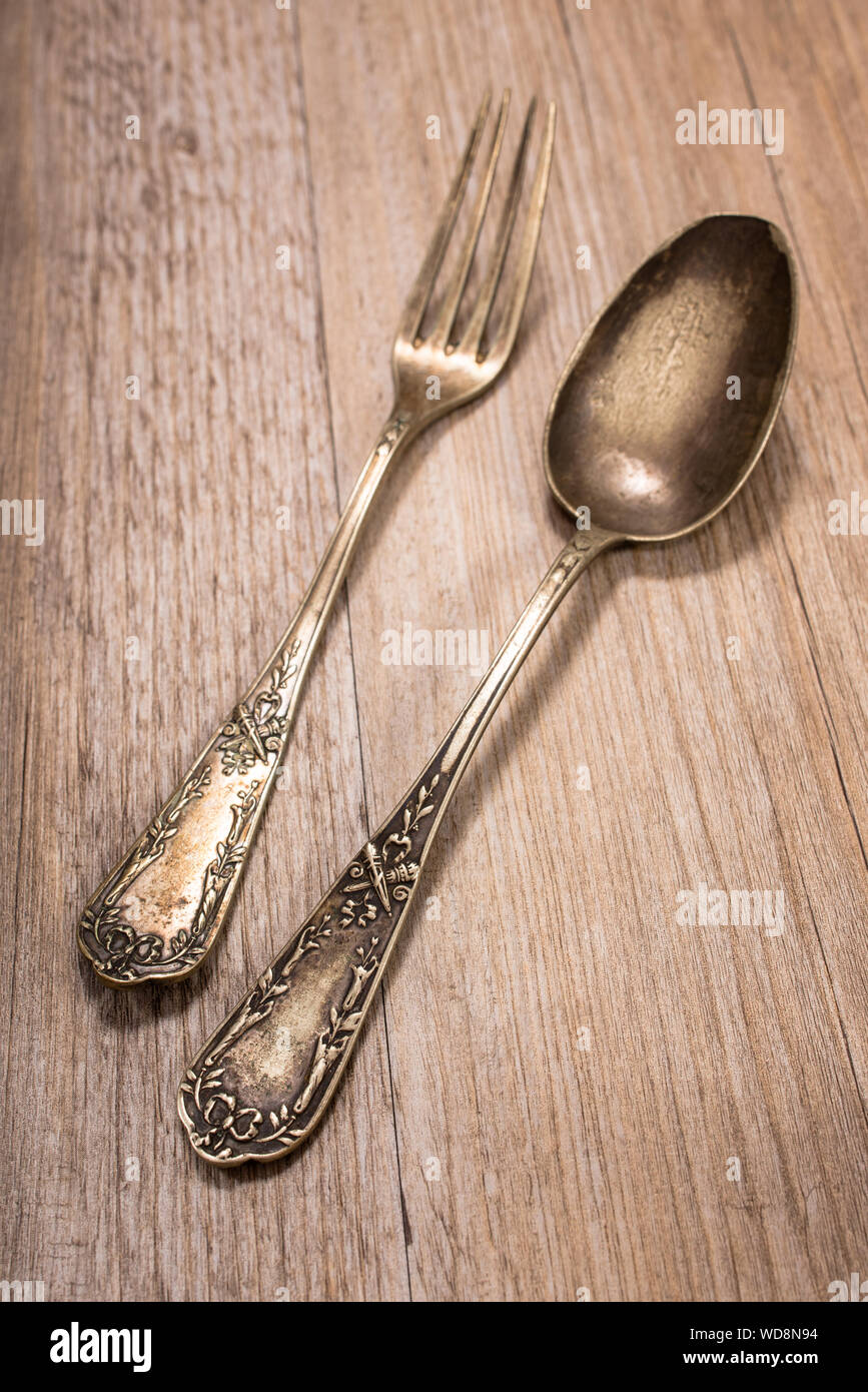 Antique fork hi-res stock photography and images - Alamy