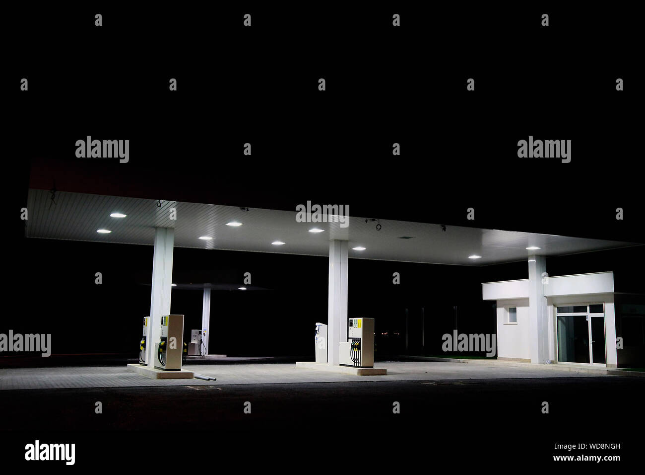 Empty Gas Station Night High Resolution Stock Photography and Images ...