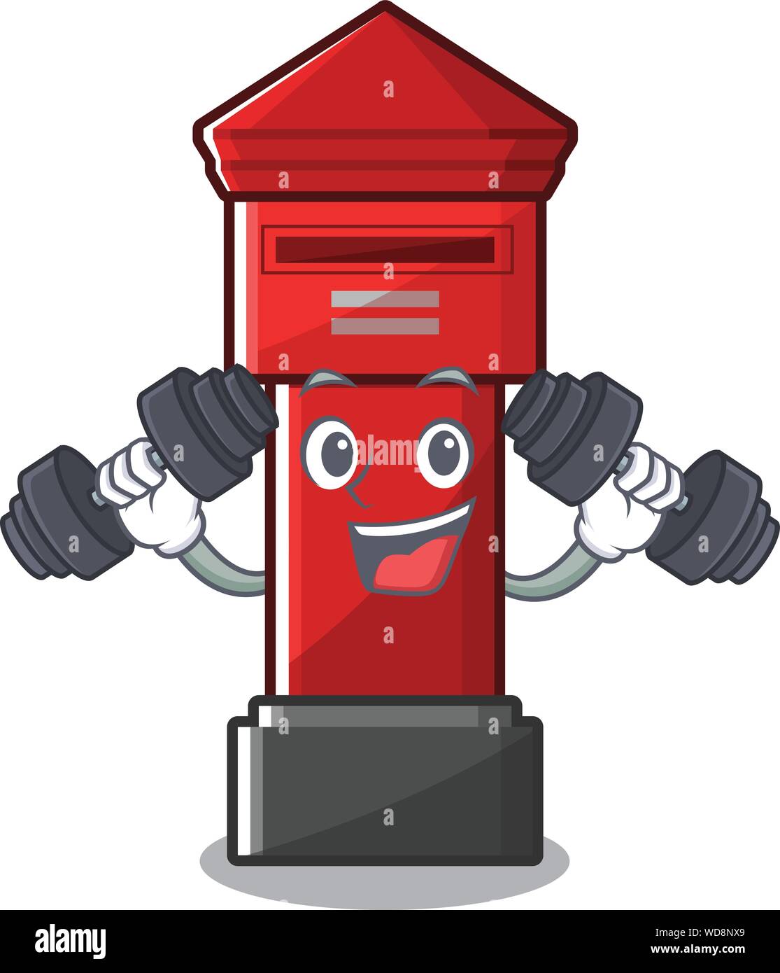 Fitness pillar box isolated with the cartoon Stock Vector Image & Art ...