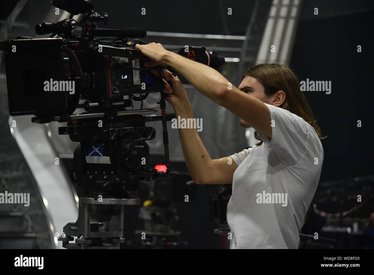 Behind the scenes in Television production Stock Photo - Alamy