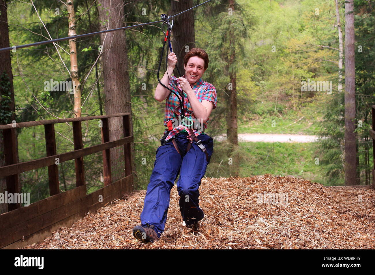 Person Zip Lining High Resolution Stock Photography and Images - Alamy