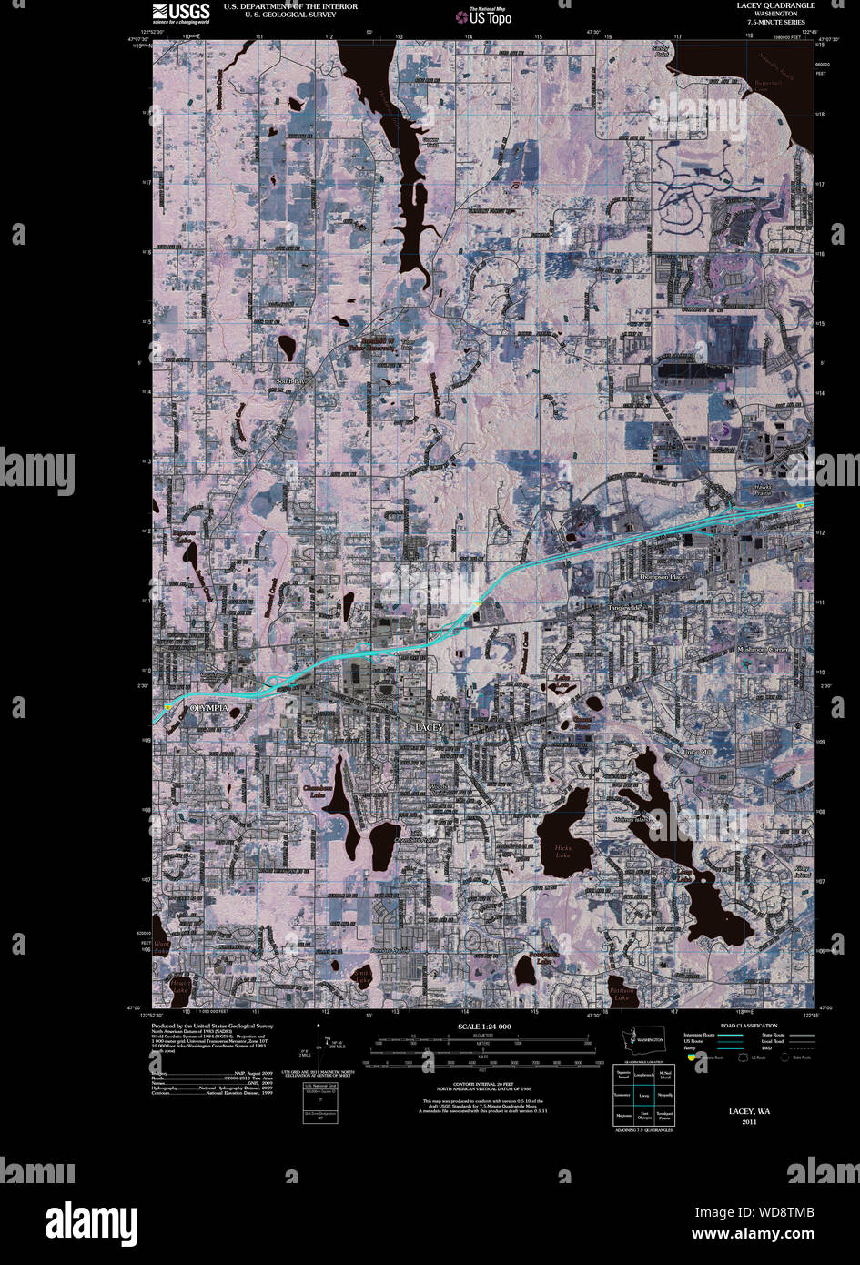 Map of lacey washington hi-res stock photography and images - Alamy