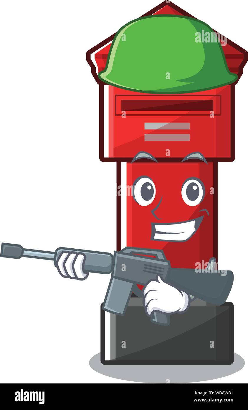 Army pillar box isolated with the cartoon Stock Vector Image & Art - Alamy