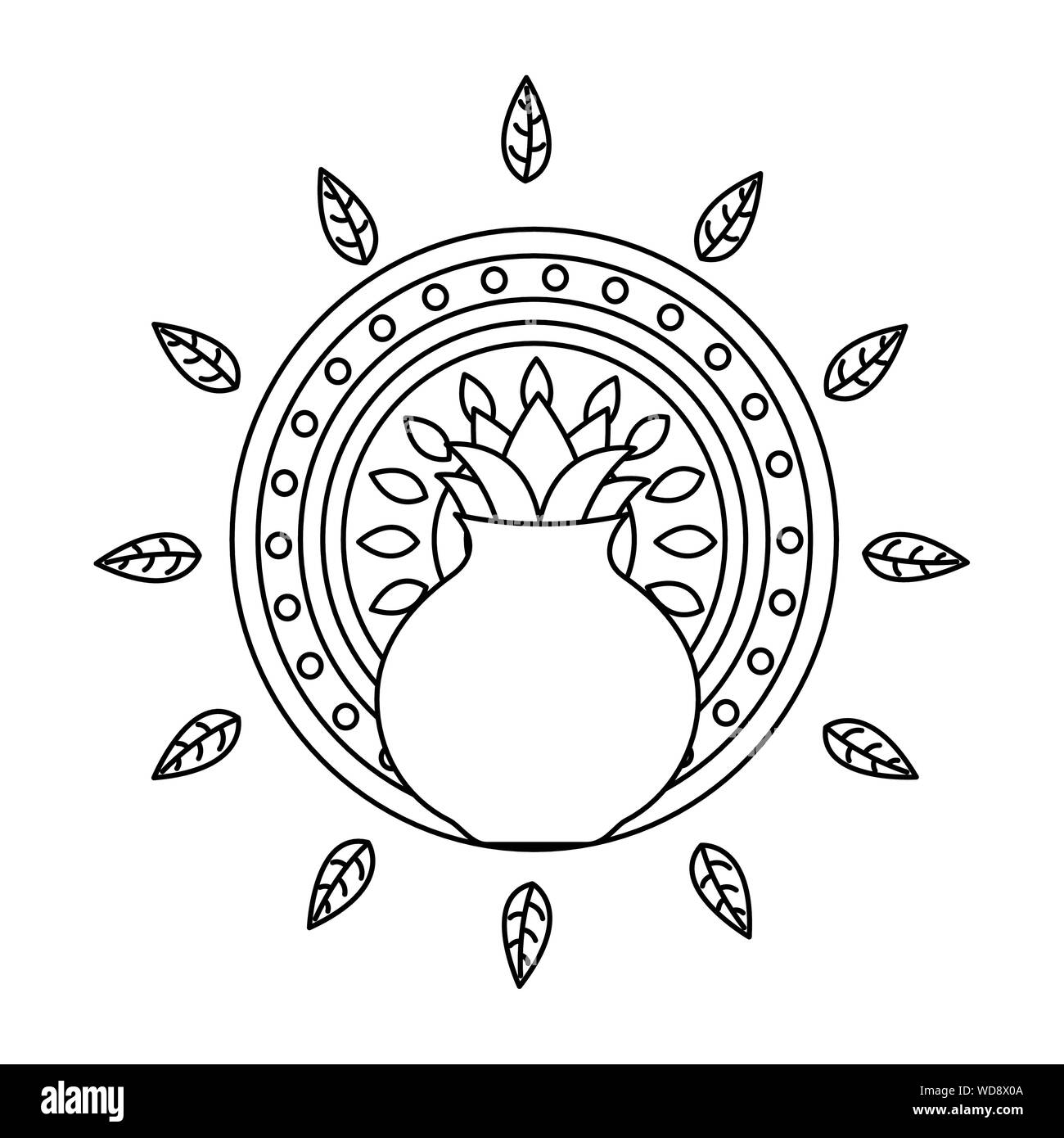 Clay pot of onam celebration design Stock Vector Image & Art - Alamy