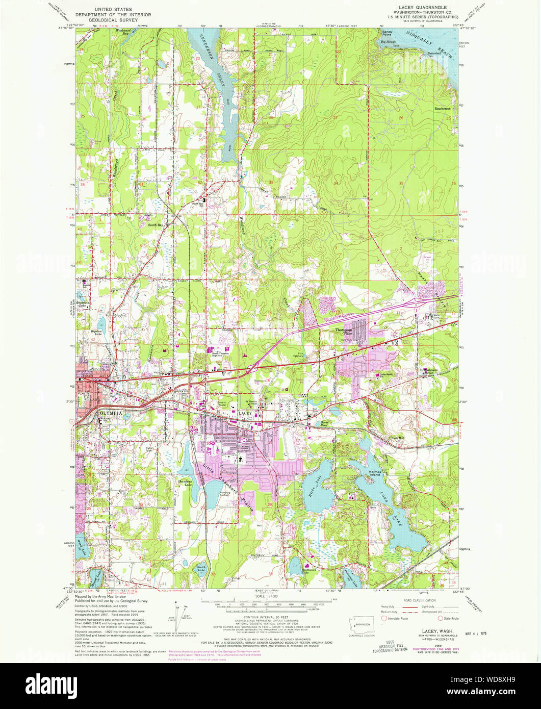 Lacey washington state map hi-res stock photography and images - Alamy