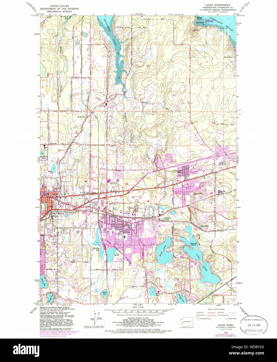 Map of lacey hi-res stock photography and images - Alamy