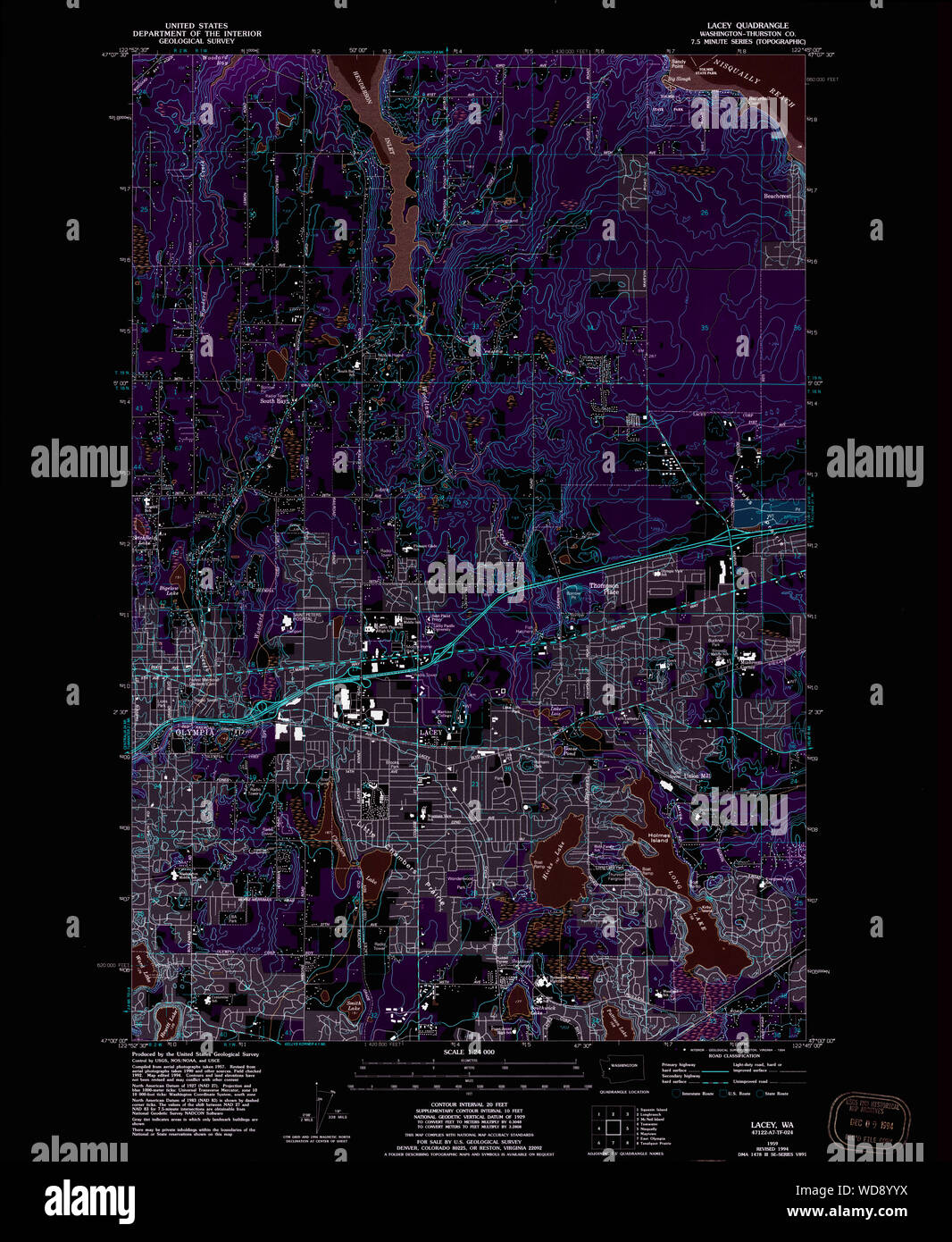 Map of lacey hi-res stock photography and images - Alamy