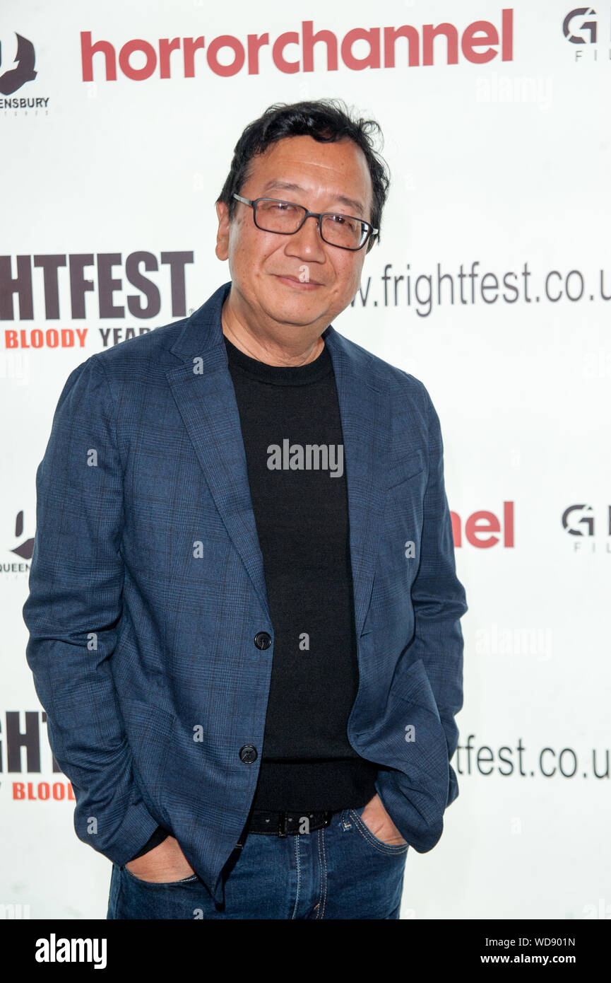 Michael Goi, Seen arriving for the film Mary at Fright Fest. Leicester ...