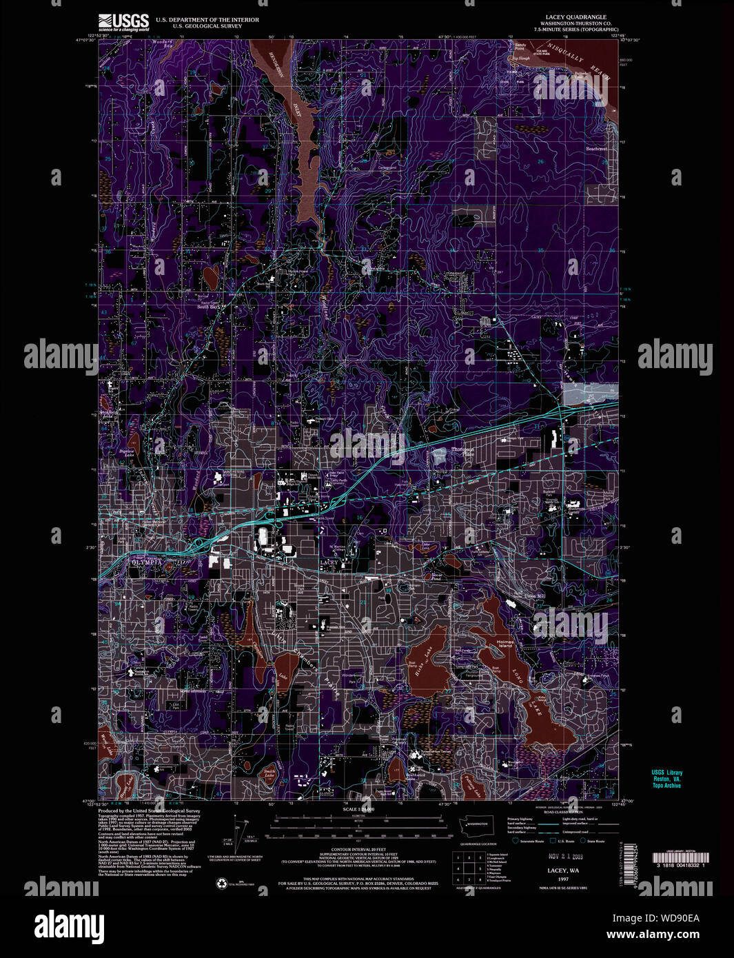 Lacey washington map hi-res stock photography and images - Alamy