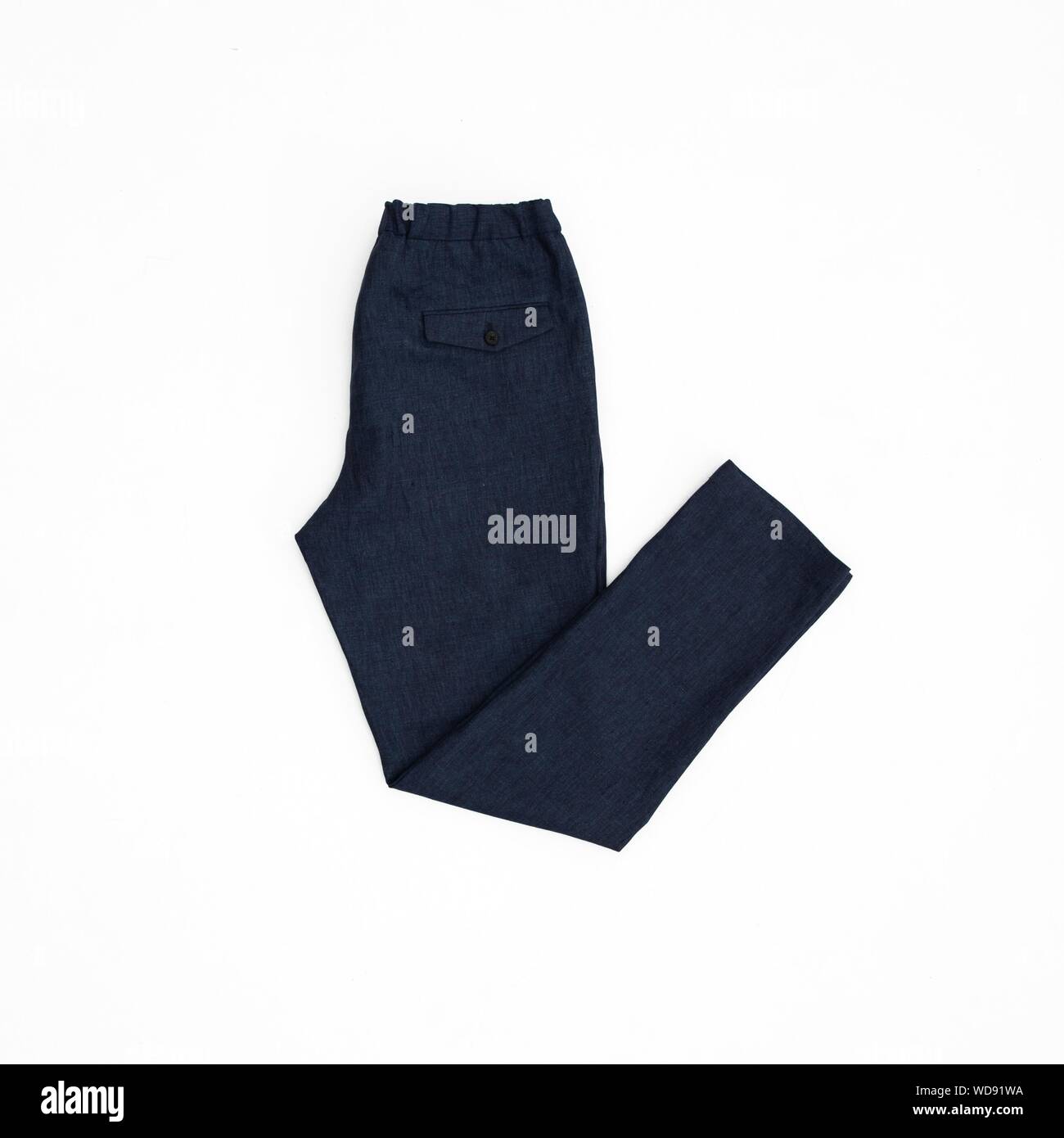 Isolated shot of dark blue pants Stock Photo - Alamy